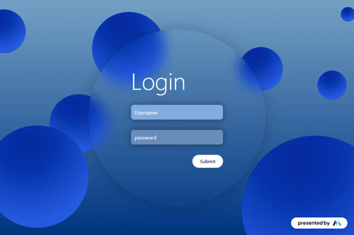Blue Bubble Login | Free Webflow Component
